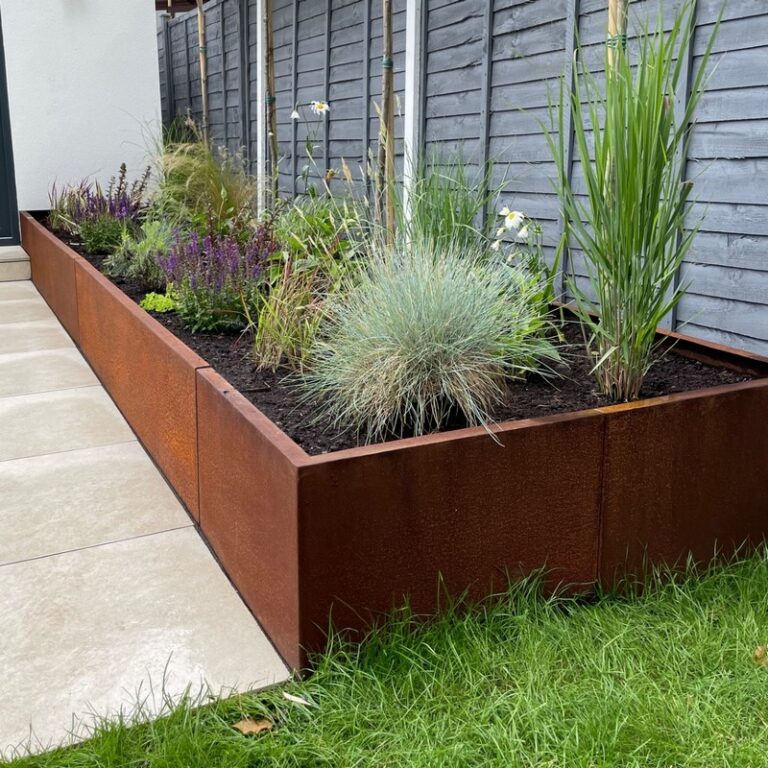 REDCOR® Corten Steel Modular Planter Boxes - Red Cloud Bamboo